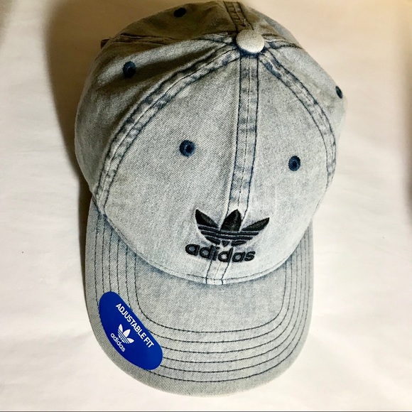 adidas | Accessories | Nwt Adidas Originals Denim Hat Trefoil Ball Cap ...